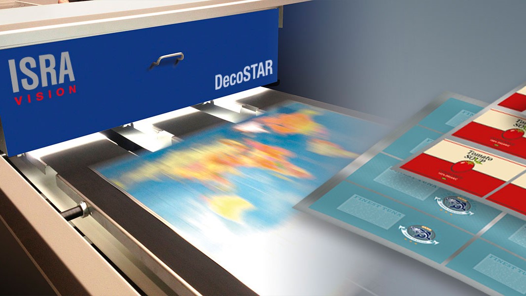Optimum throughput of saleable products when decorating metal sheets